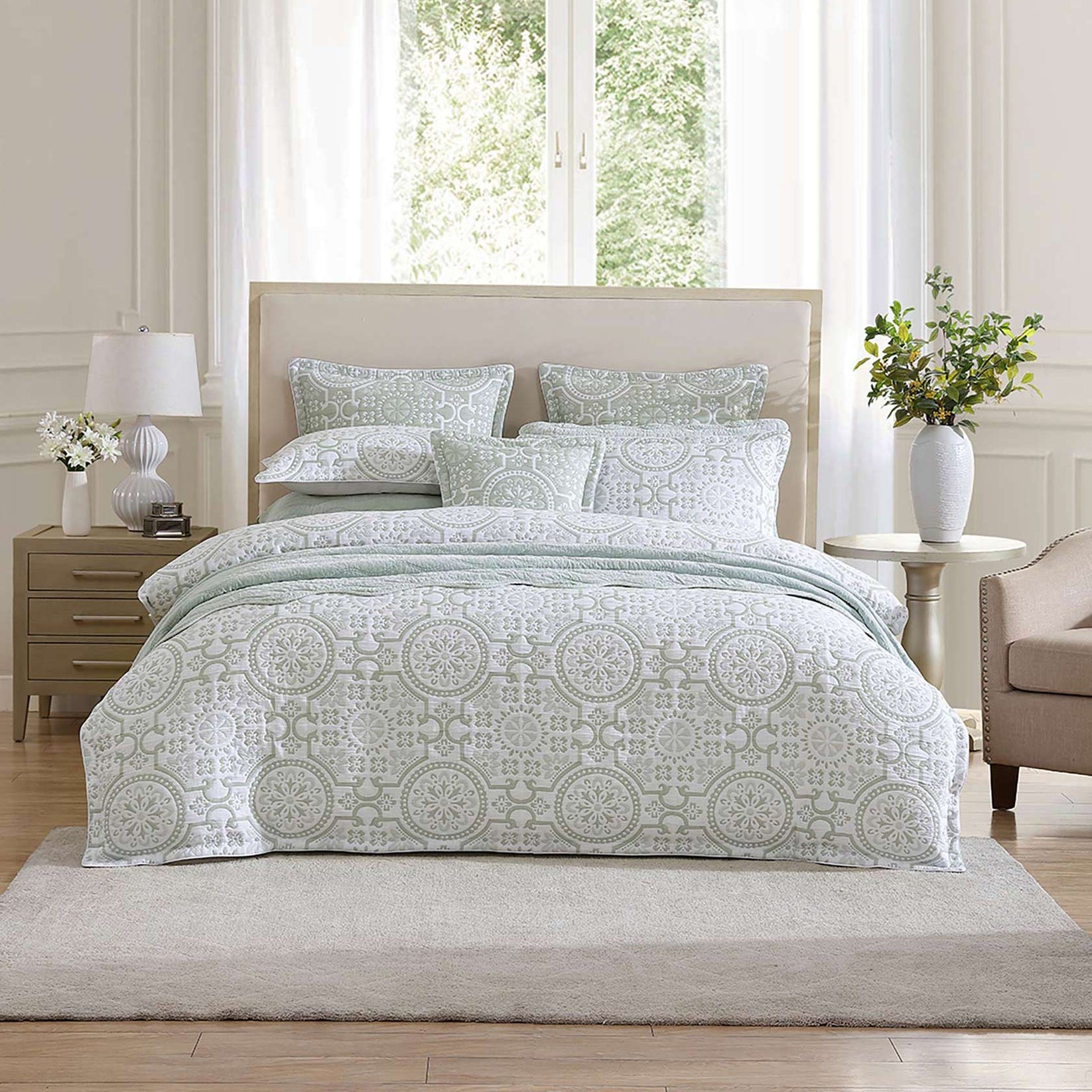Mayfair Sage Quilt Cover Set by Private Collection | Quilt Cover World