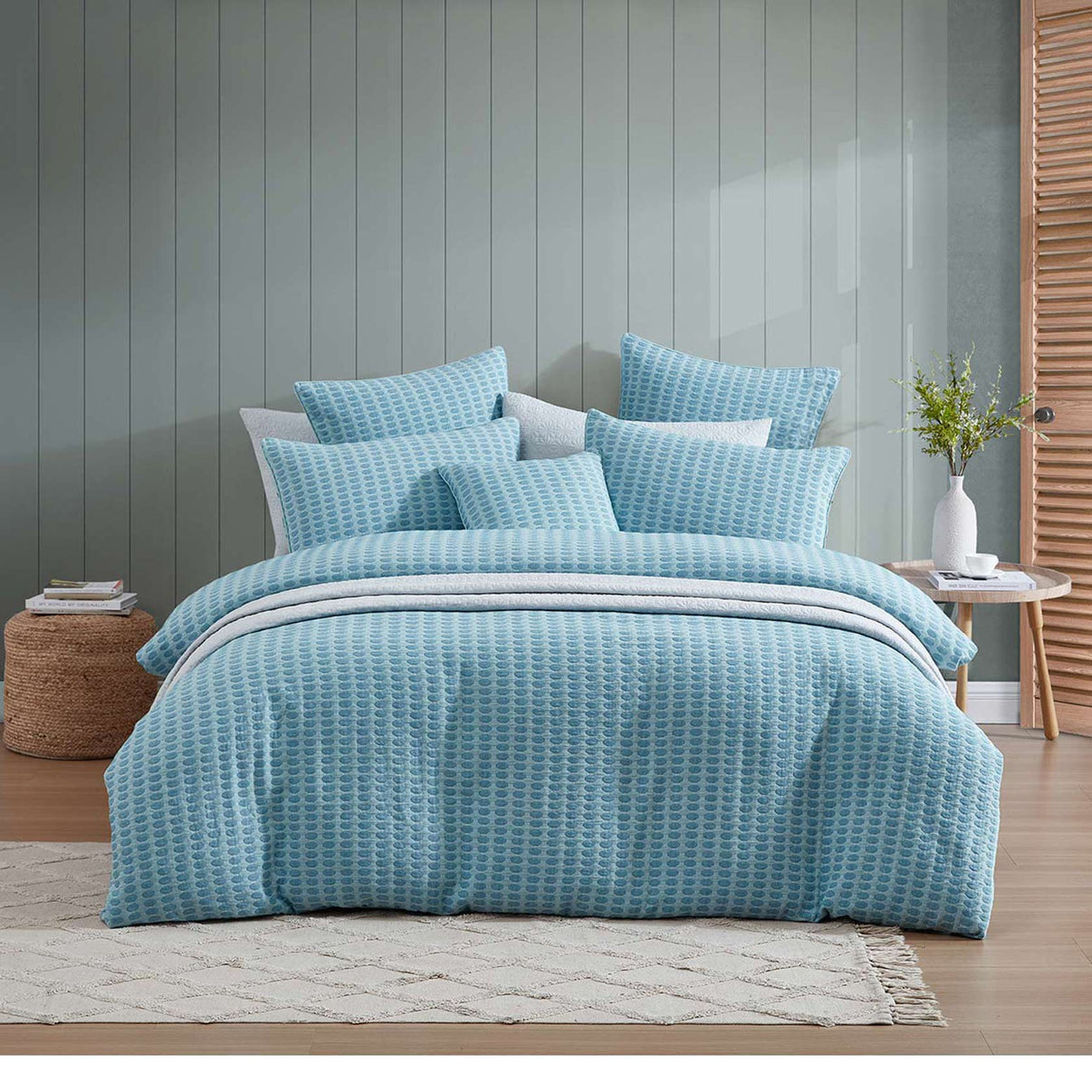 Frankie Turquoise Quilt Cover Set by Logan & Mason Platinum | Quilt ...