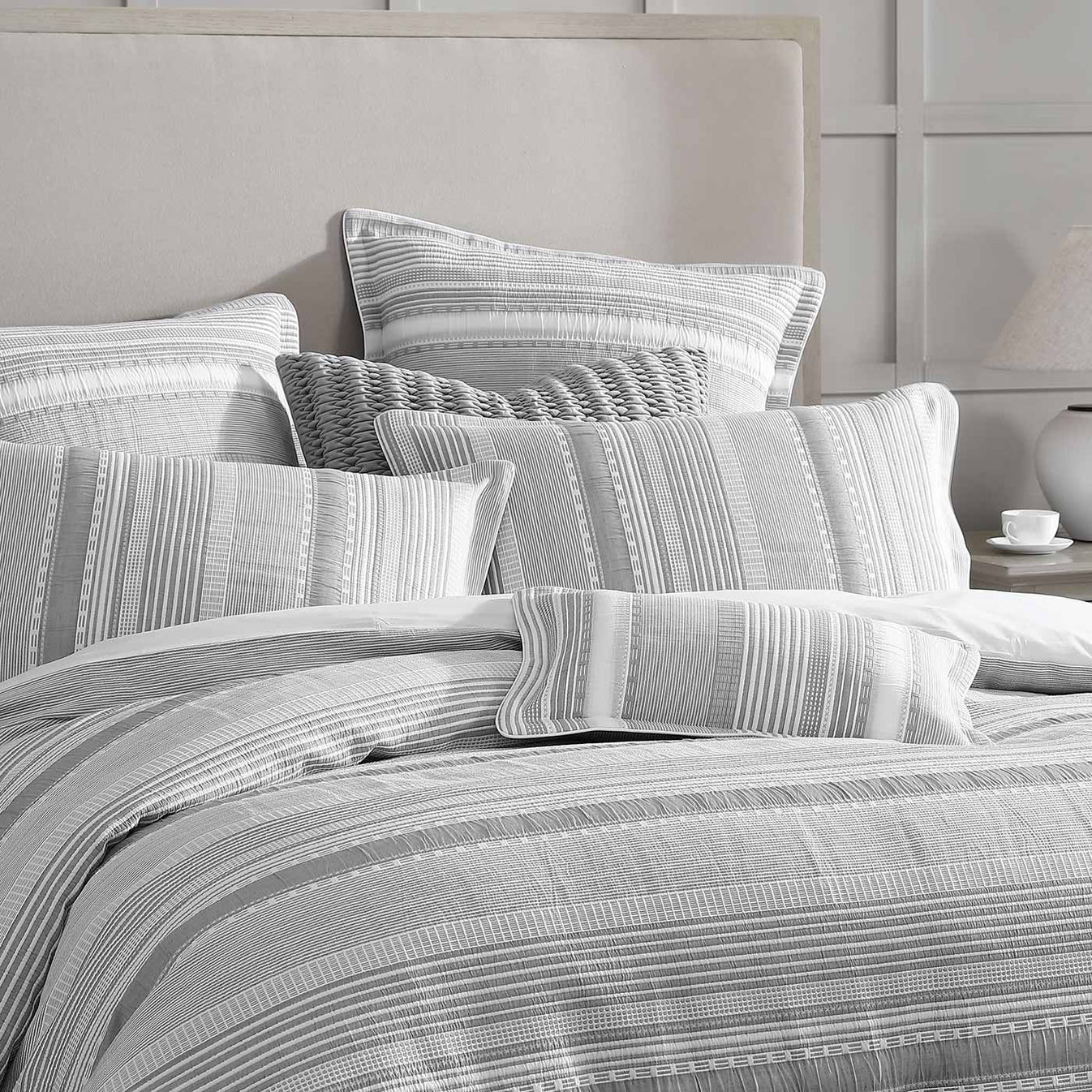 Sinclair Silver Quilt Cover Set by Private Collection | Quilt Cover World