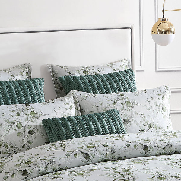 Asher Green Quilt Cover Set by Private Collection | Quilt Cover World