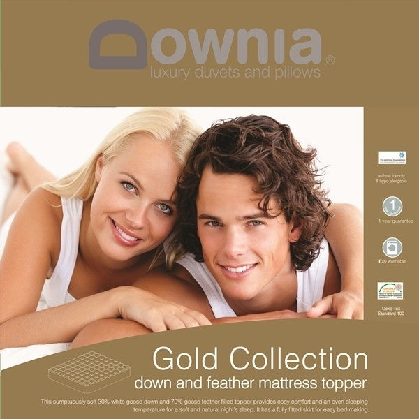 Downia Gold Collection White Goose Down and Feather Mattress Topper ...