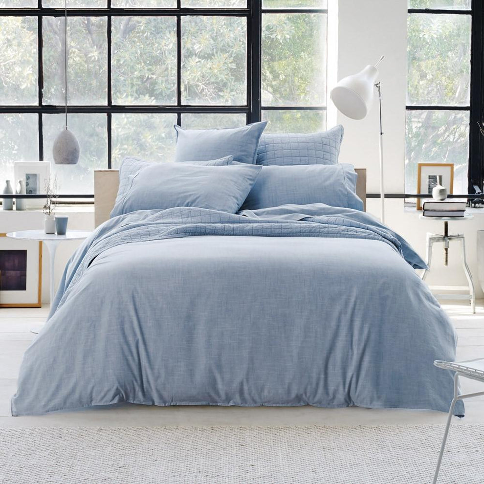 Reilly Chambray Quilt Cover by Sheridan | Quilt Cover World